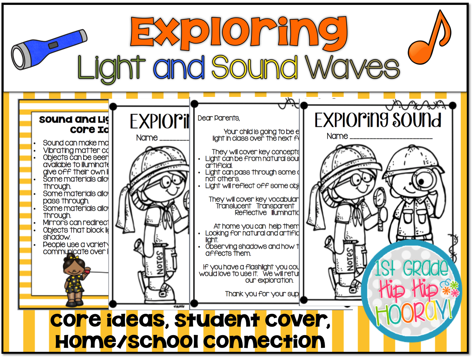 1st Grade Hip Hip Hooray!: Exploring Light and Sound Waves