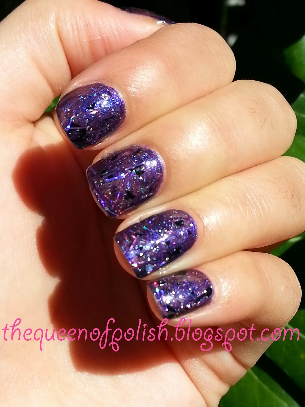 Queen Of Polish: Backwoods Nails Purple Fire Swatch and Review