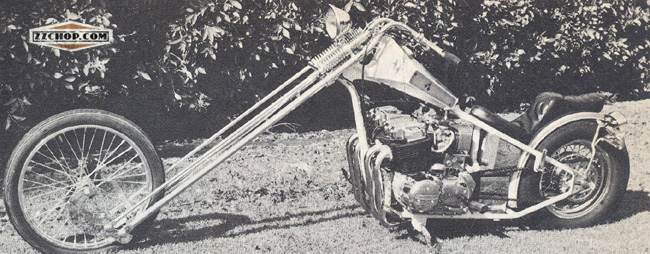 ZZ chop: Sugar Bear Honda chopper