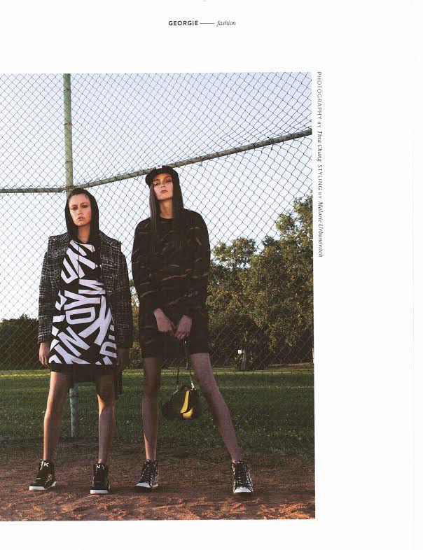 mode models blog: Emily and Ava Lund in Georgie Magazine by Tina Chang!