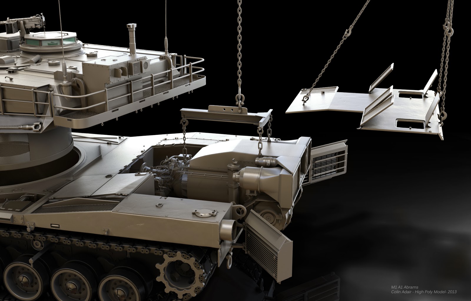 Colin Adair - Misc Blog: M1A1 Abrams and AGT1500 renders