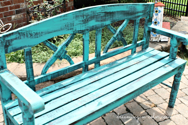 dreamingincolor: Turquoise Bench