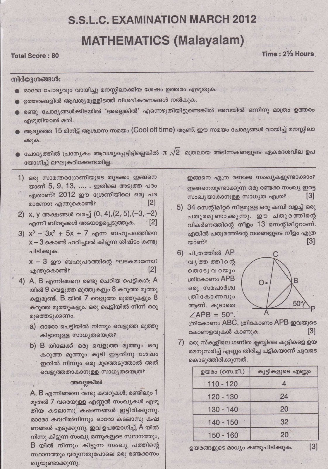 SSLC Question Paper Sslc Model Question Paper 2012 Mathematics sslc-question-paper-sslc-model-question-paper-2012-mathematics