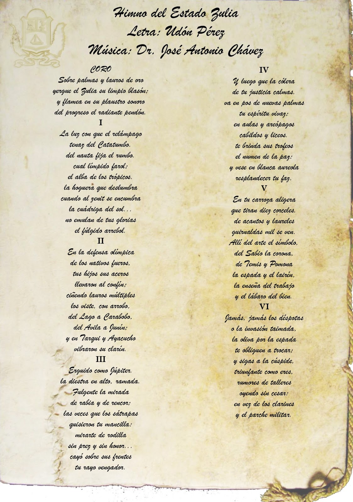 Himno del estado Zulia - Imagui