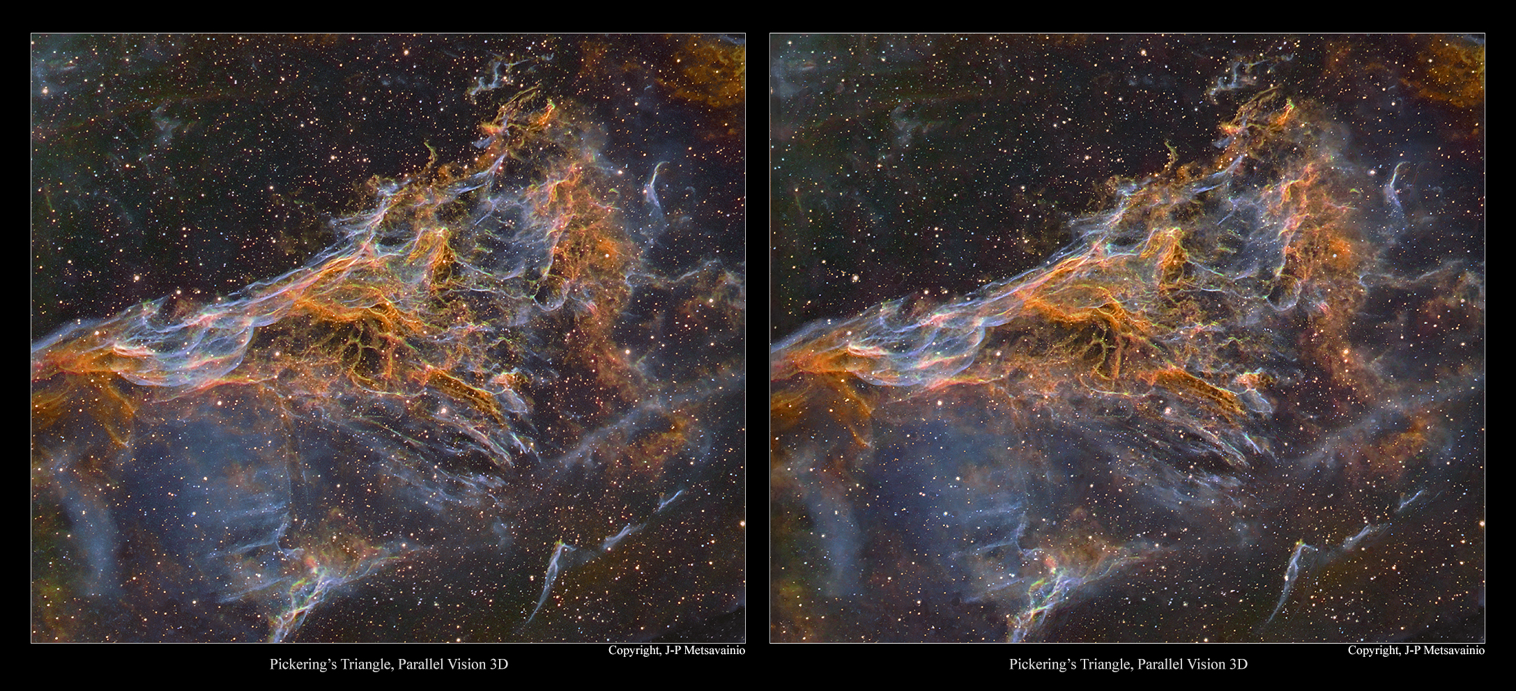 Astro Anarchy: An experimental 3D-stereo pictures of Pickering's Triangle