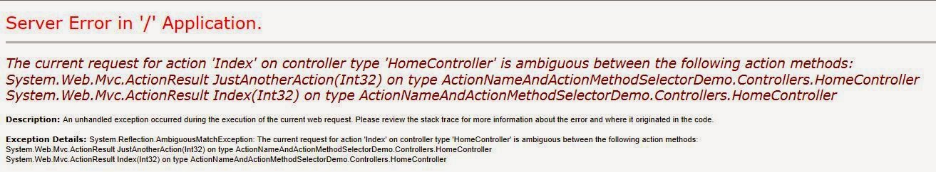 Programmer's Note Book: ASP.NET MVC: ActionNameSelector and ActionMethodSelector (or another ...