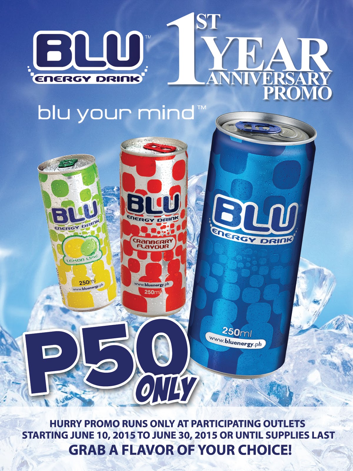 BLU your MIND: BLU Energy Drink Price Drop 1st Year Anniversary Promo