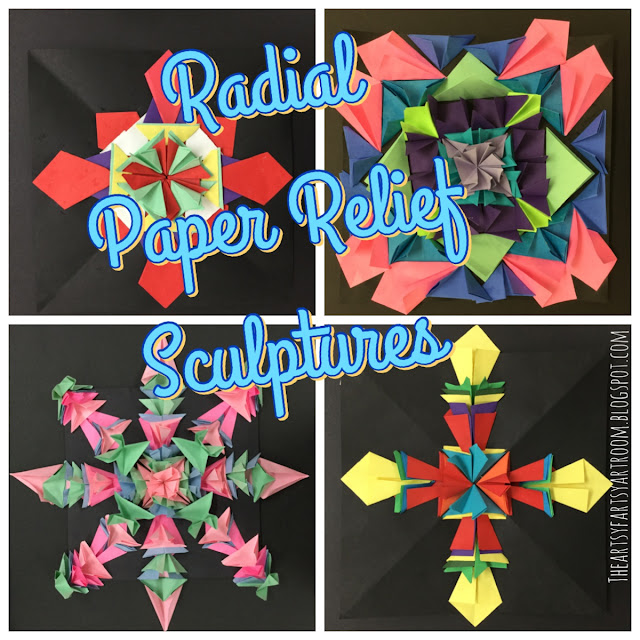 The Artsy Fartsy Art Room: Radial Paper Relief Sculptures (2015/16)