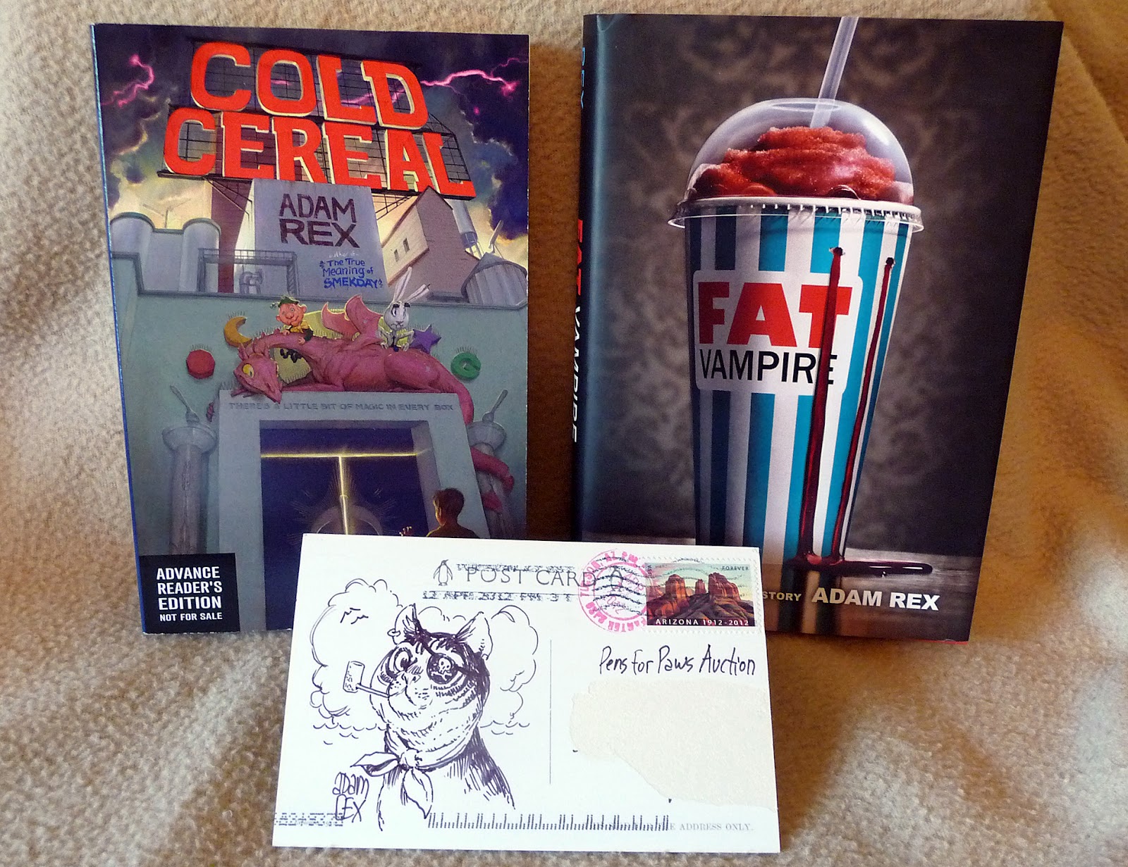 Pens for Paws Auction: Books & Original Drawing by Adam Rex