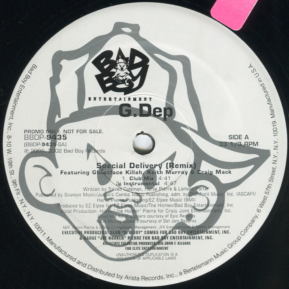 Rap Nerds: G-Dep - Special Delivery Remix Promo 12"