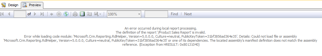 Tech World Dynamics Crm 2013 Microsoft Crm Reporting Rdlhelper Error