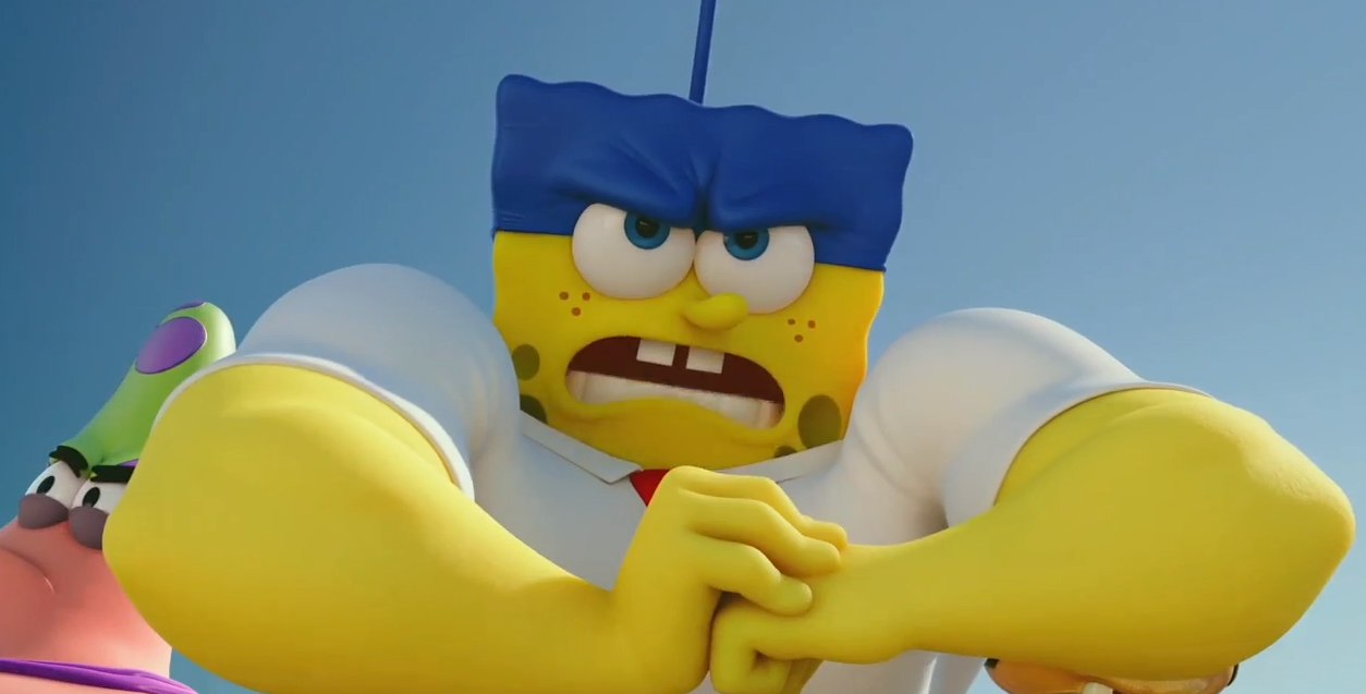 The Bikini Bottom Gang Get Super Powers In Exclusive The Spongbob Movie Sponge Out Of Water