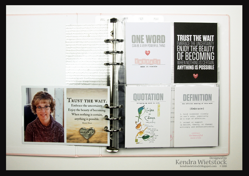 Kendra's Paper Creations: {Embrace} One Little Word ~ January Prompt