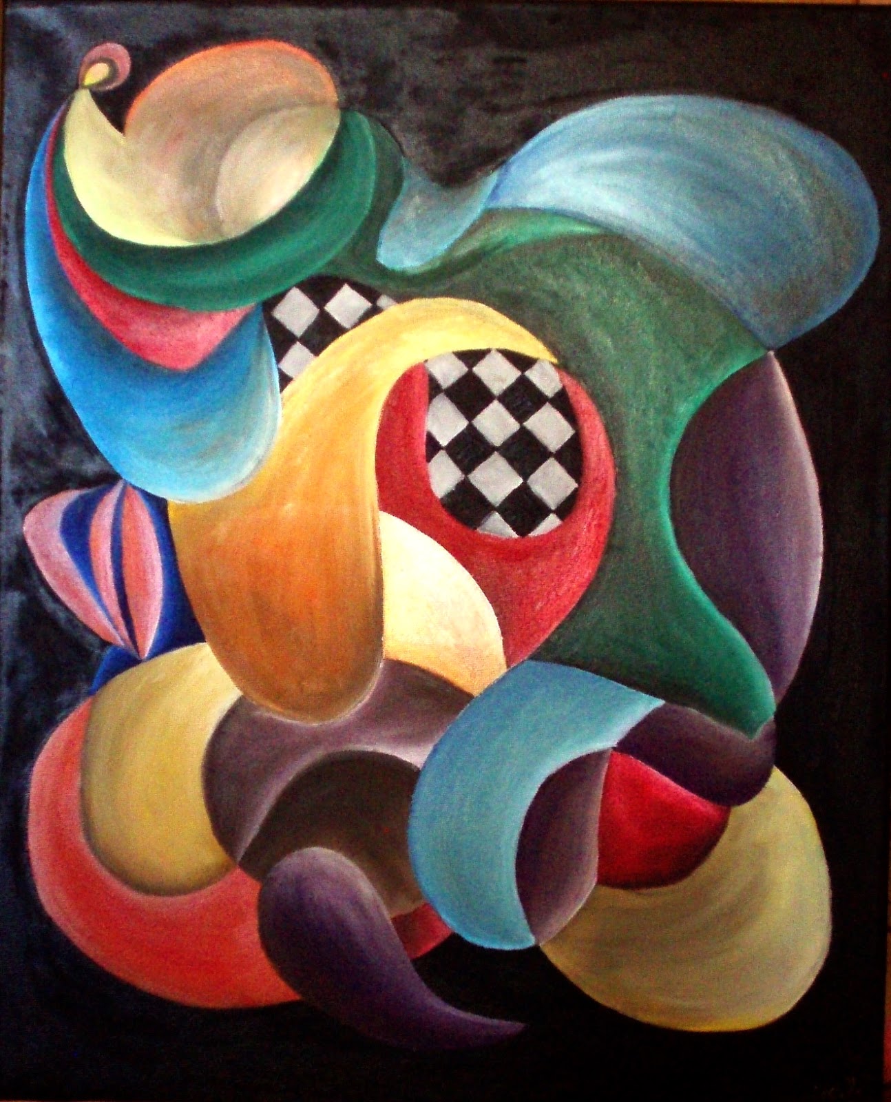 Comoara casei: Fete (pictura abstracta non-figurativa)