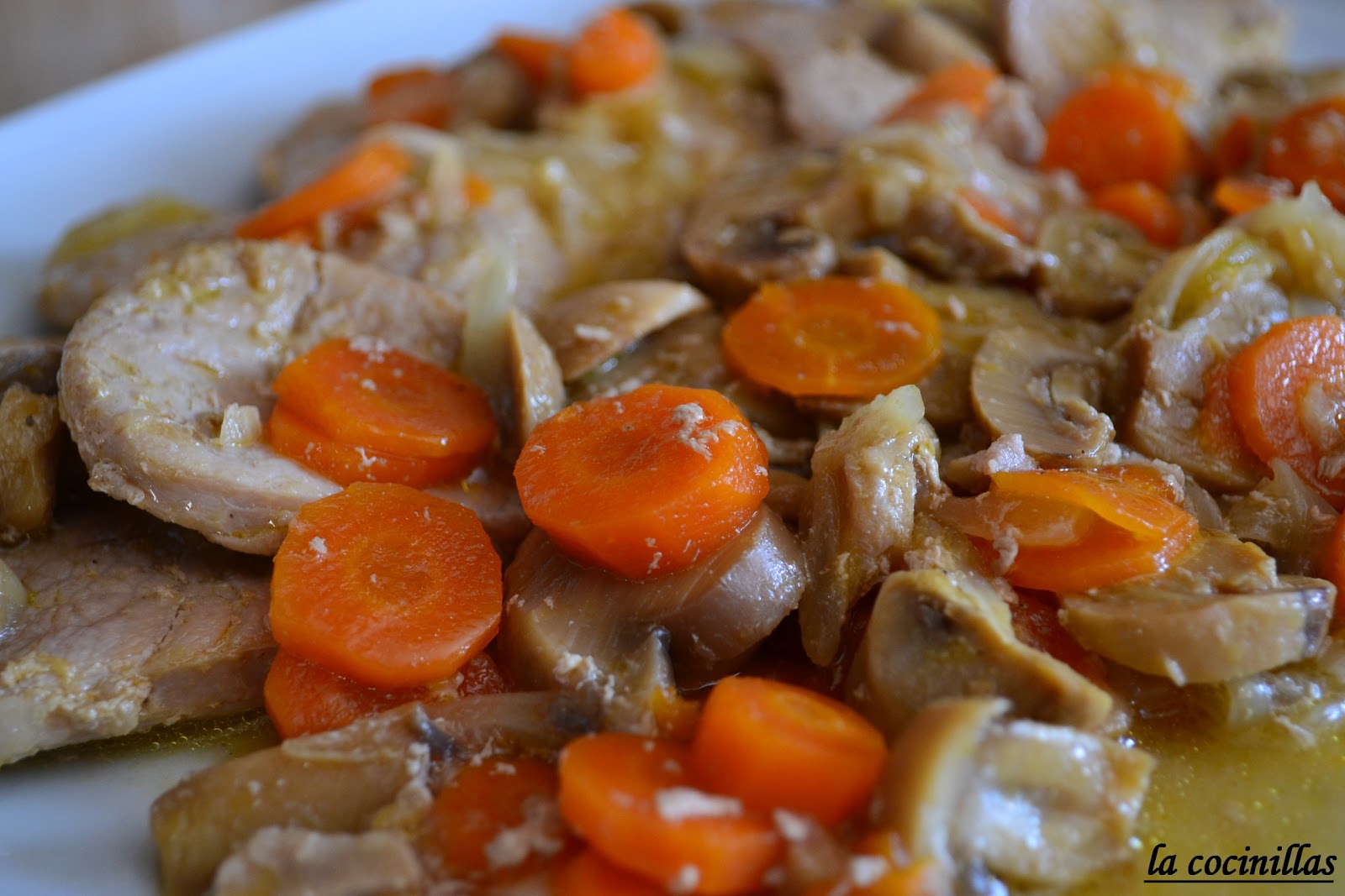 Filetes de lomo con verduras - La Cocinillas