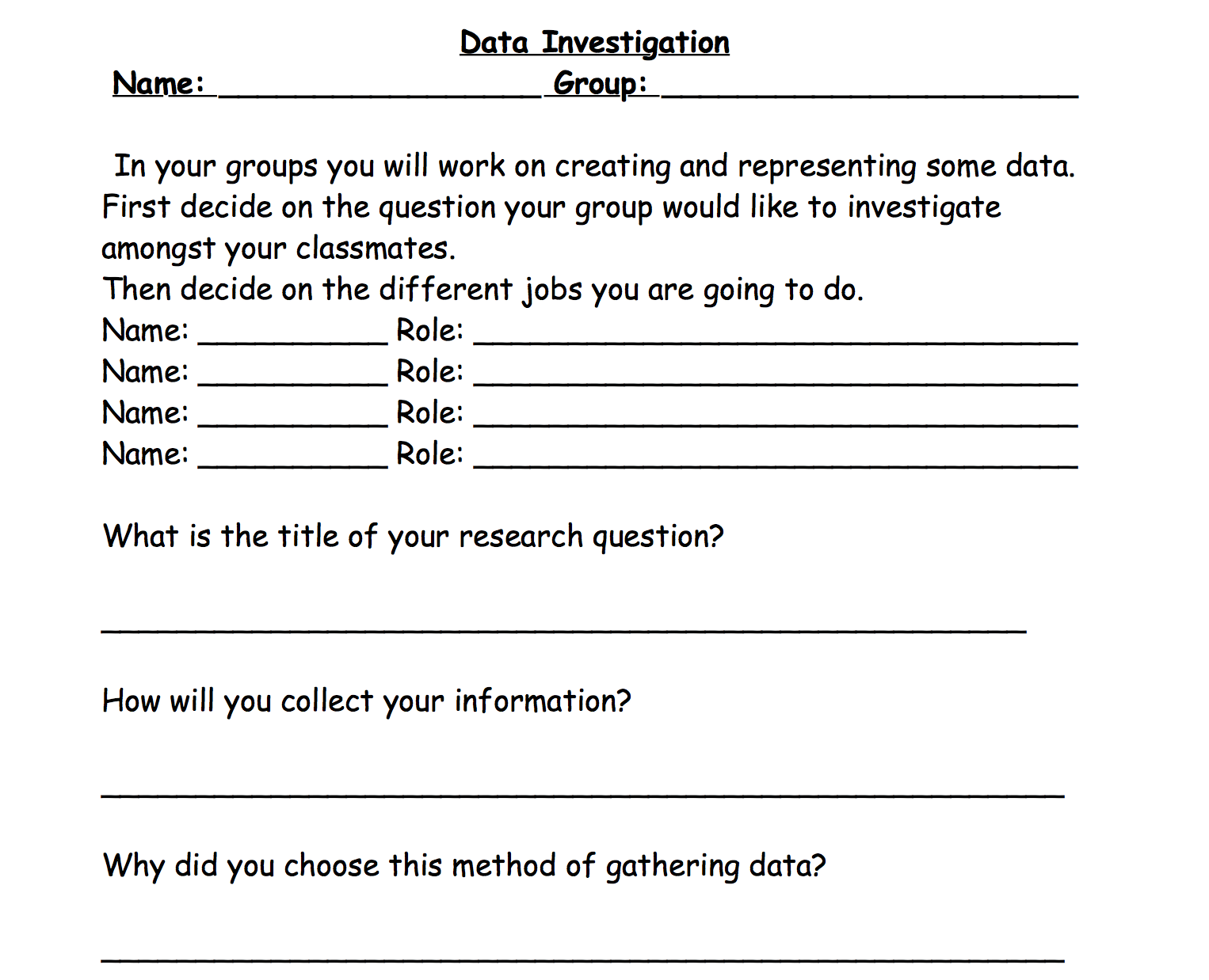 Ms Wards Classroom: Maths: Data Investigation in 6th Class