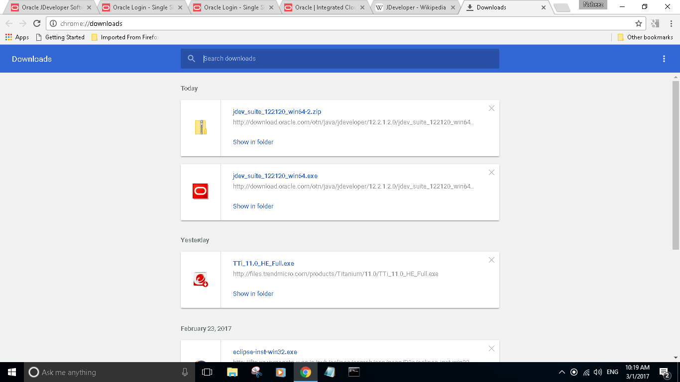 Naheez Thawfeeg's Blog: Oracle JDeveloper Studio