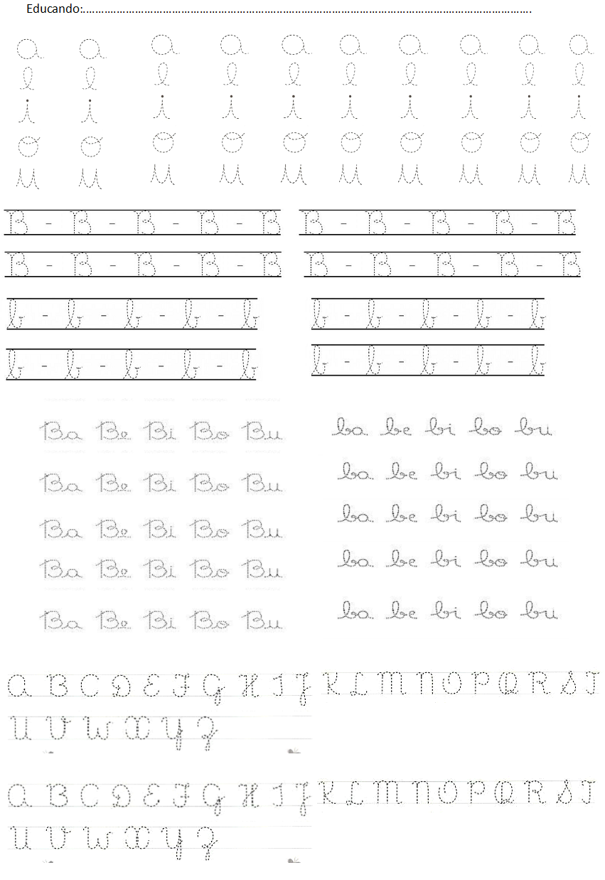 BEL CARDOZO: Cobrir pontilhados letras cursivas