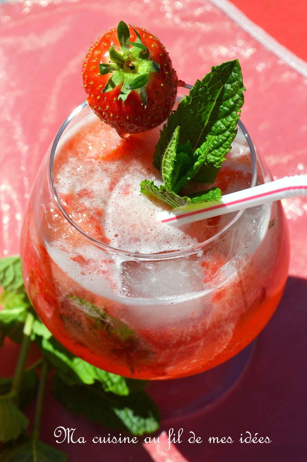 Ma cuisine au fil de mes idées...: Cocktail vodka-tonic à la fraise et ...