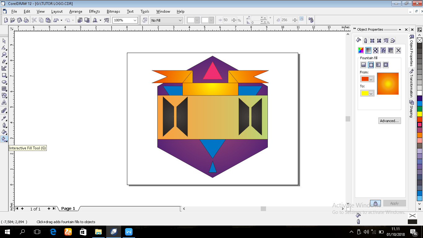 TUTORIAL MEMBUAT LOGO YANG MUDAH DAN MENARIK DI COREL DRAW
