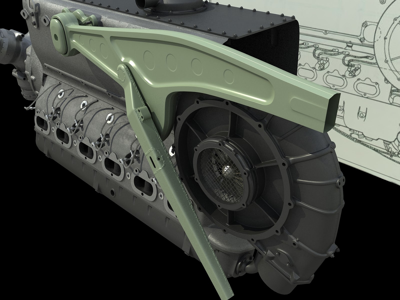 Luftwaffe Lovers: 3D MODELING: Messerschmitt Bf109, engine DB 605D ...