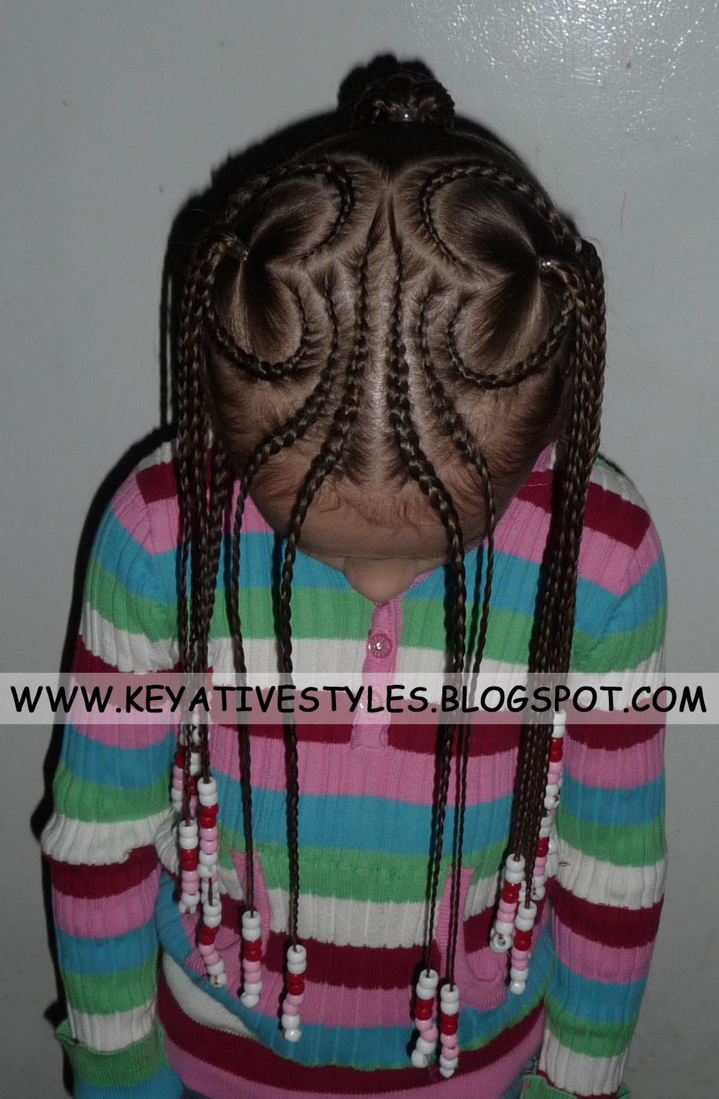 Keyative Styles: HEART SHAPED CORNROWS