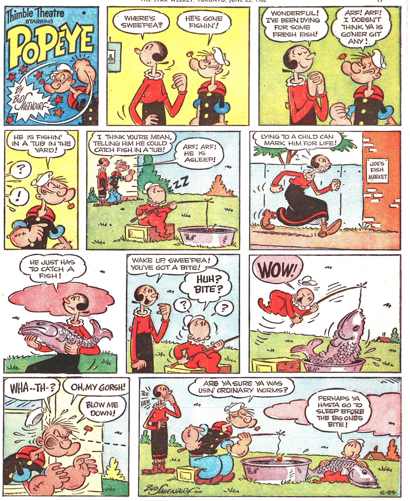Ominous Octopus Omnibus: Popeye By Bud Sagendorf