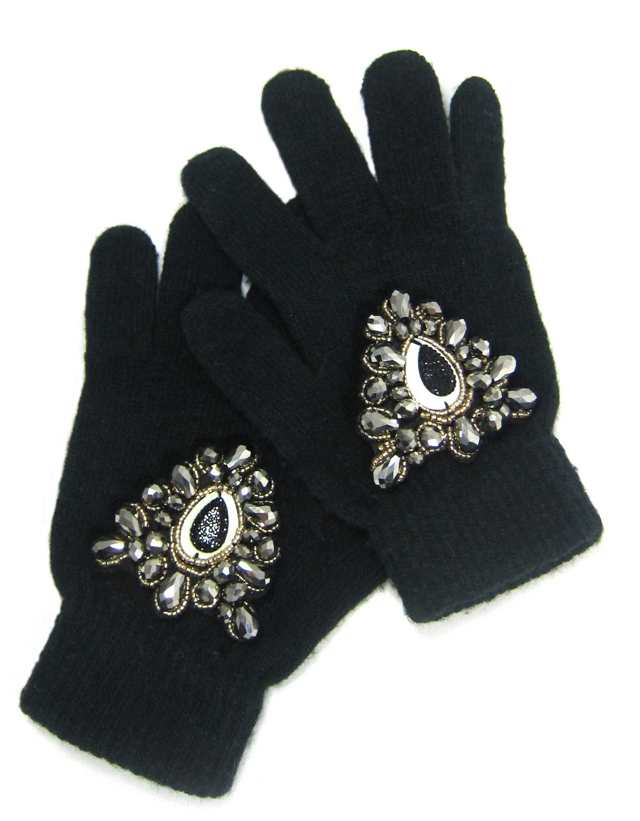Beadfeast :home of handmade bead embroidered jewelry: More Glam Gloves!!