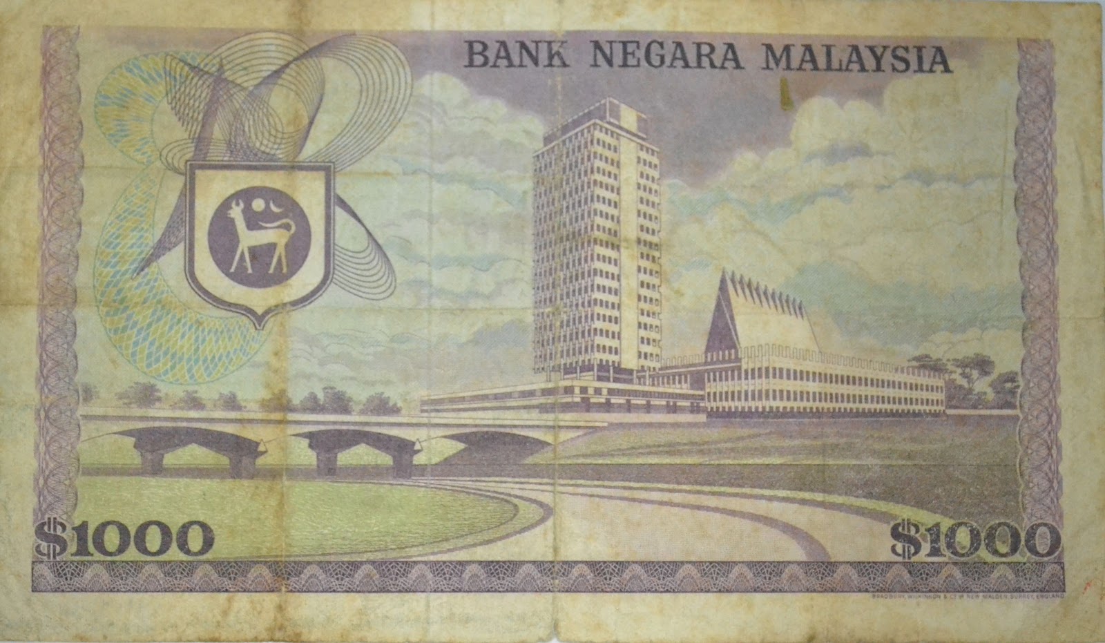 Galeri Sha Banknote: DUIT RM 1000 MALAYSIA 1967 - 1998