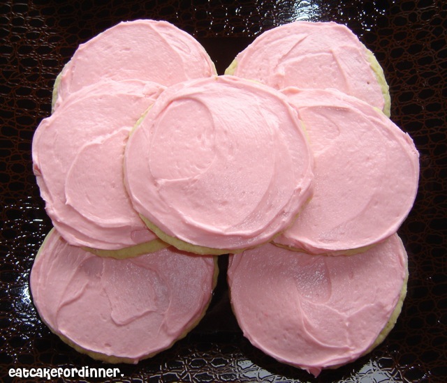 Eat Cake For Dinner: Soft Cookies with Pink Icing