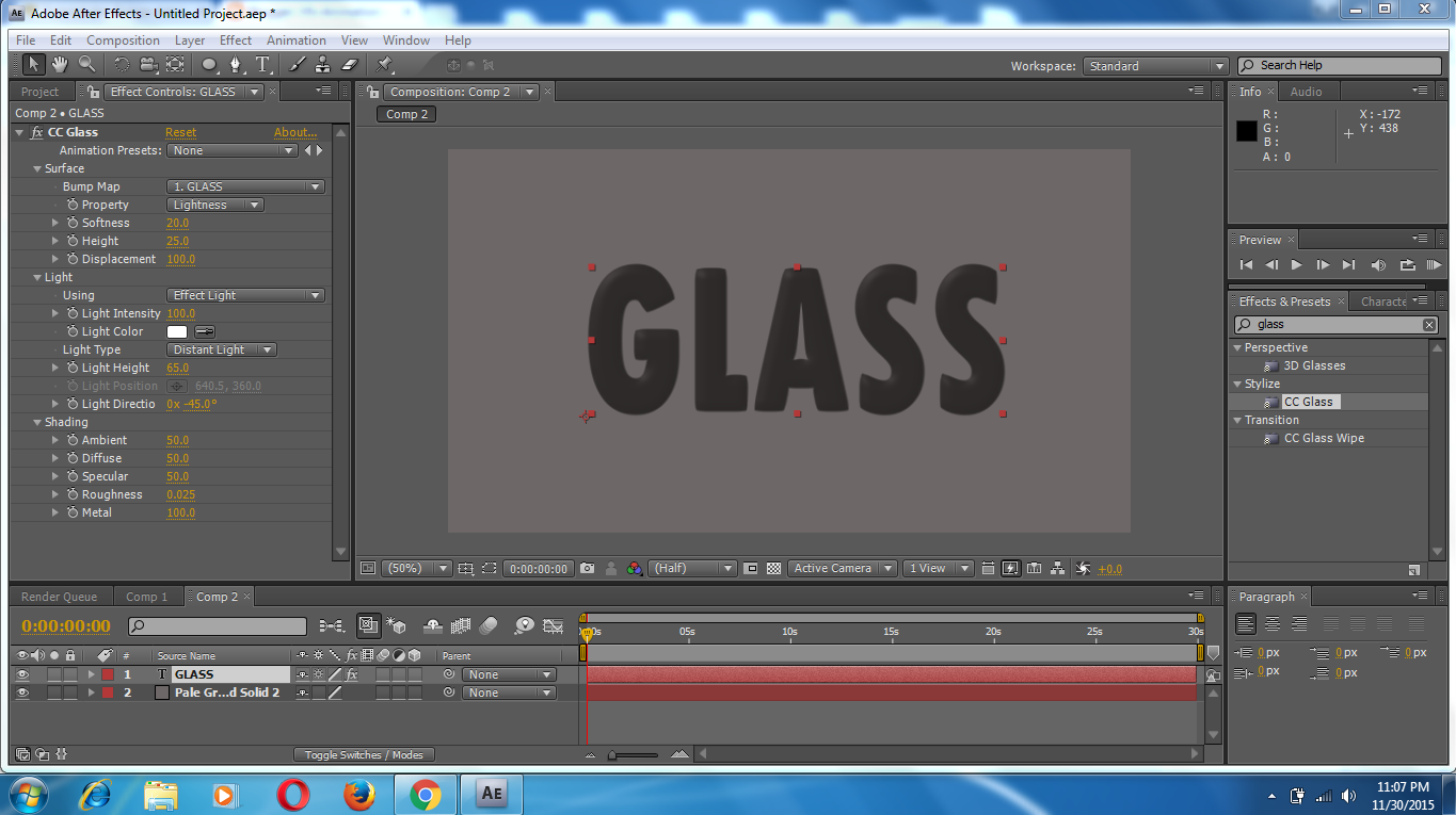 Tutorial After Effect cs 4 Glass - Vfx-Animation