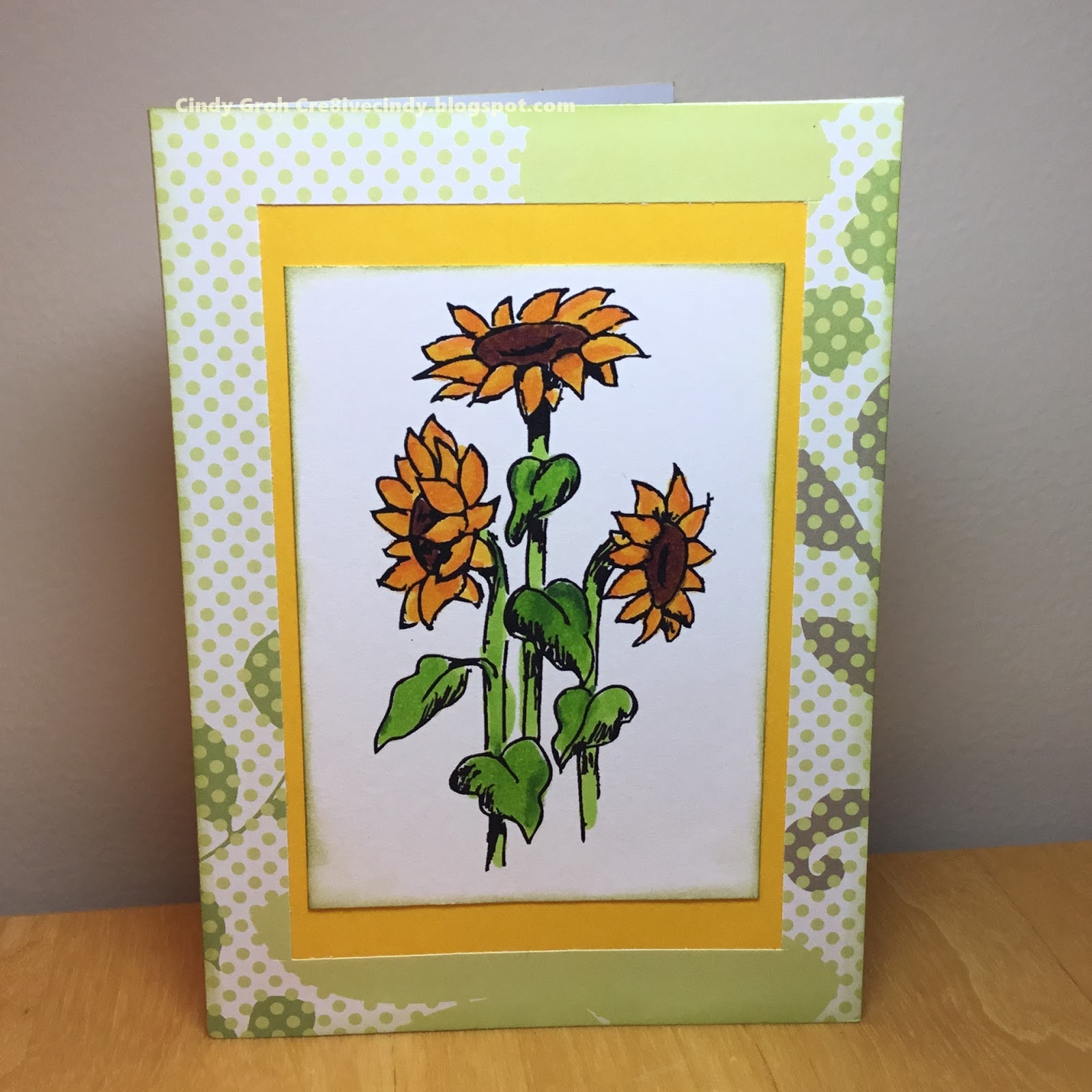 Cre8iveCindy: Sunflower card