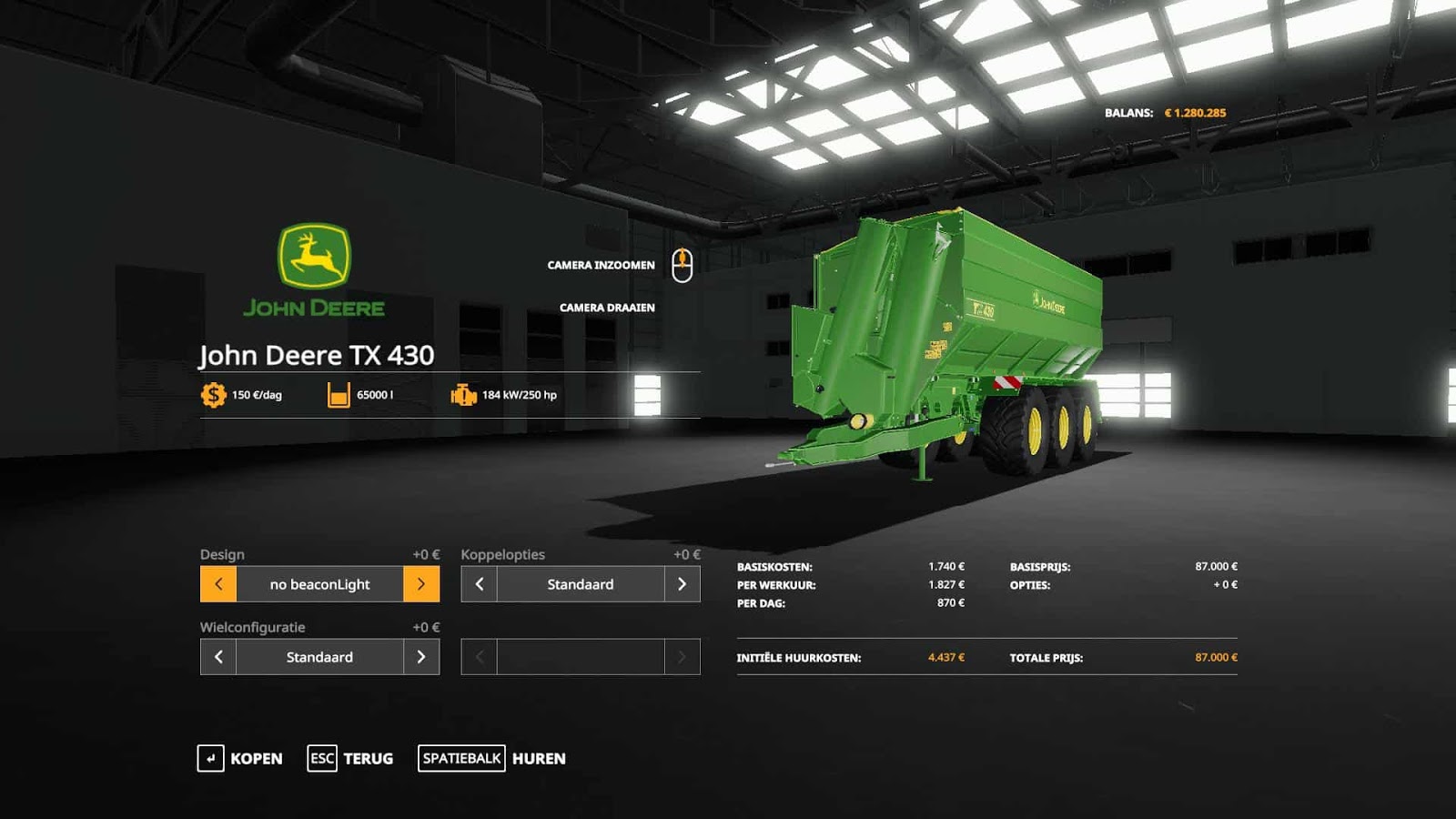 FS19 John Deere TX430 v1.1 - FS 19 & 22 USA Mods Collection