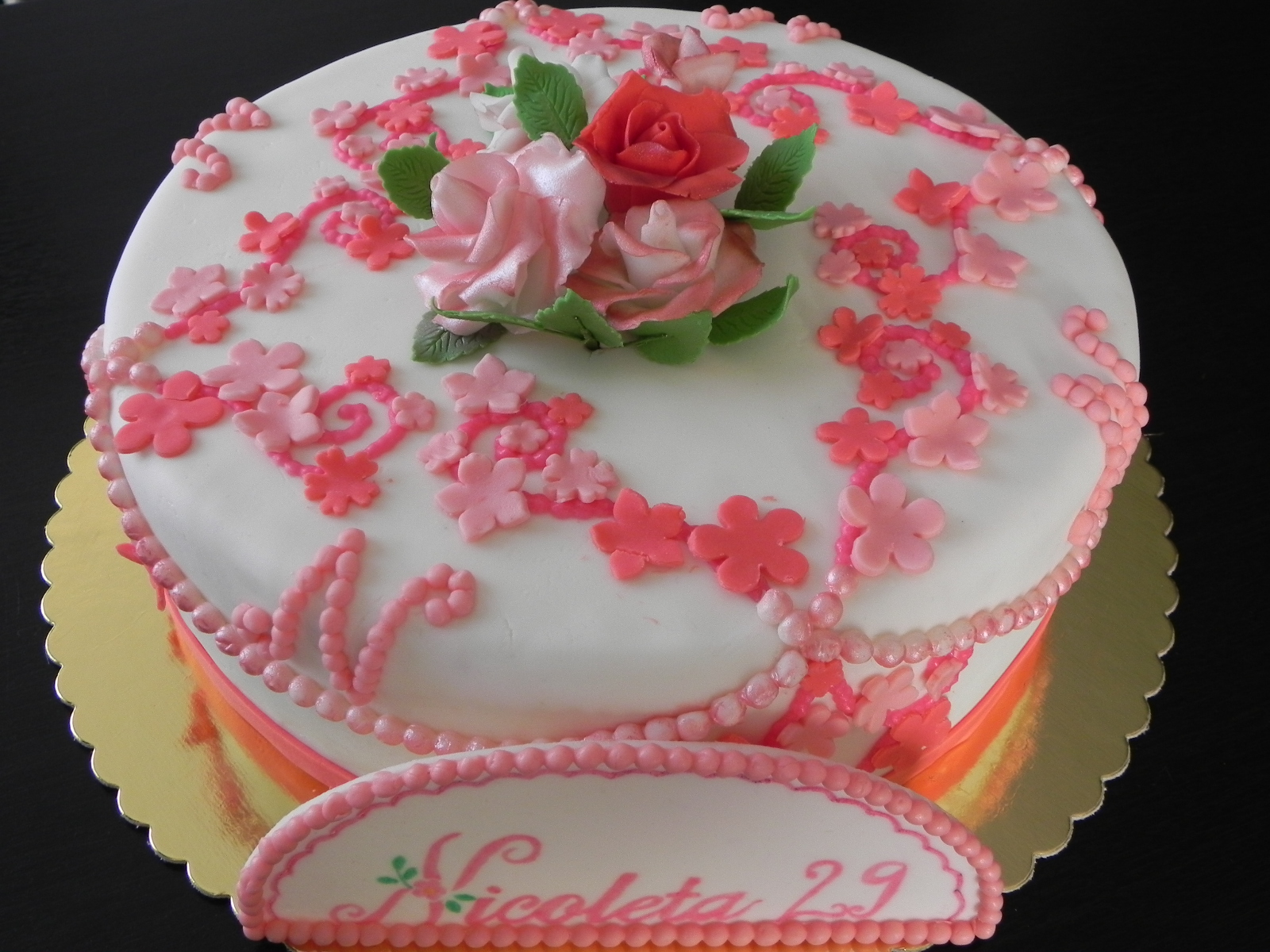 Florina Sweet Art: Tort floral vizune in roz