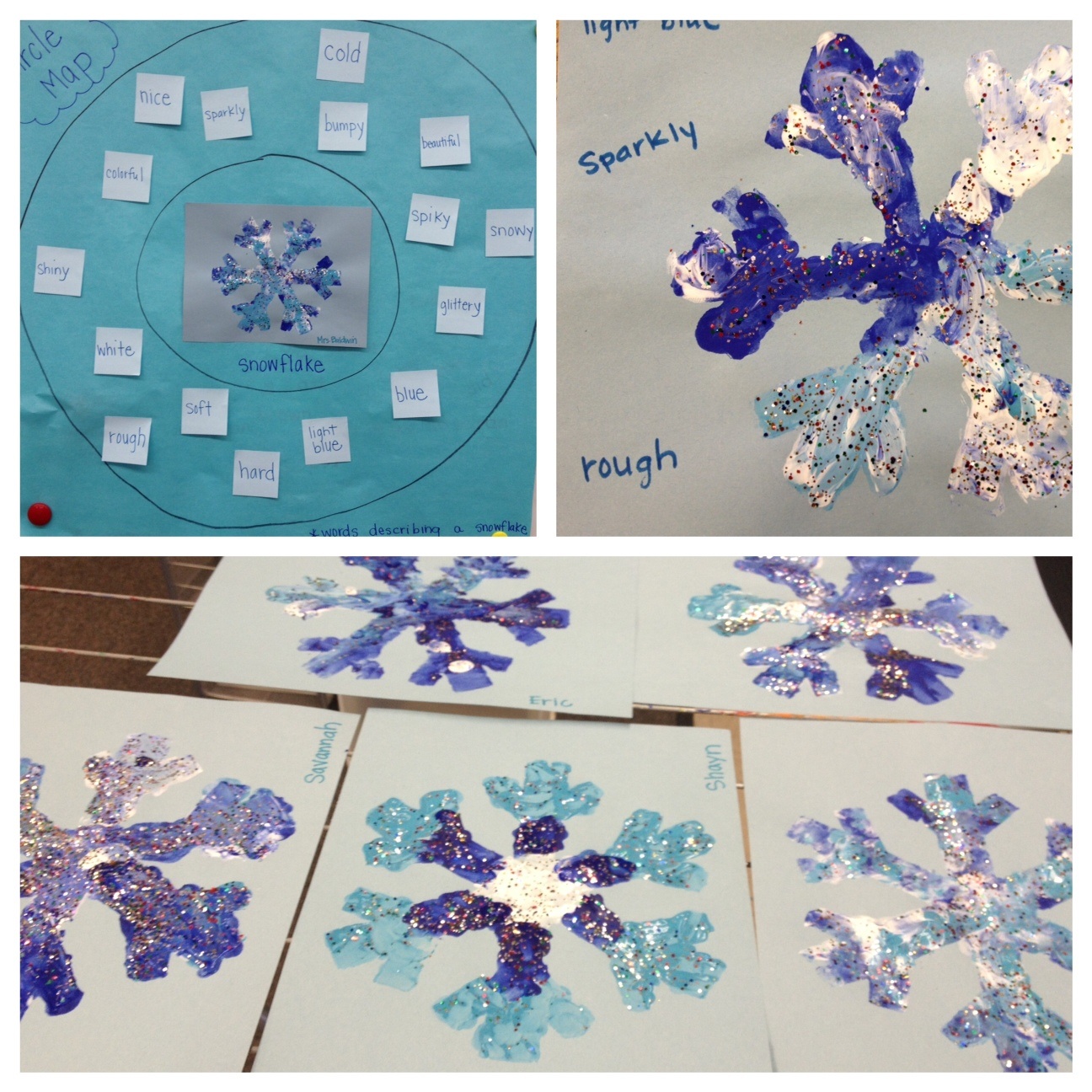 Snowflake Adjectives - Apples & ABC's