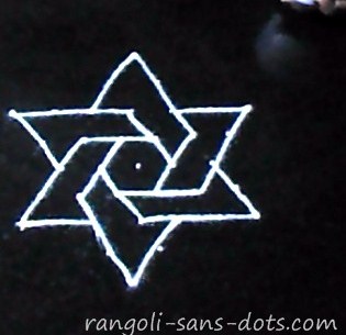 Simple kolam with dots
