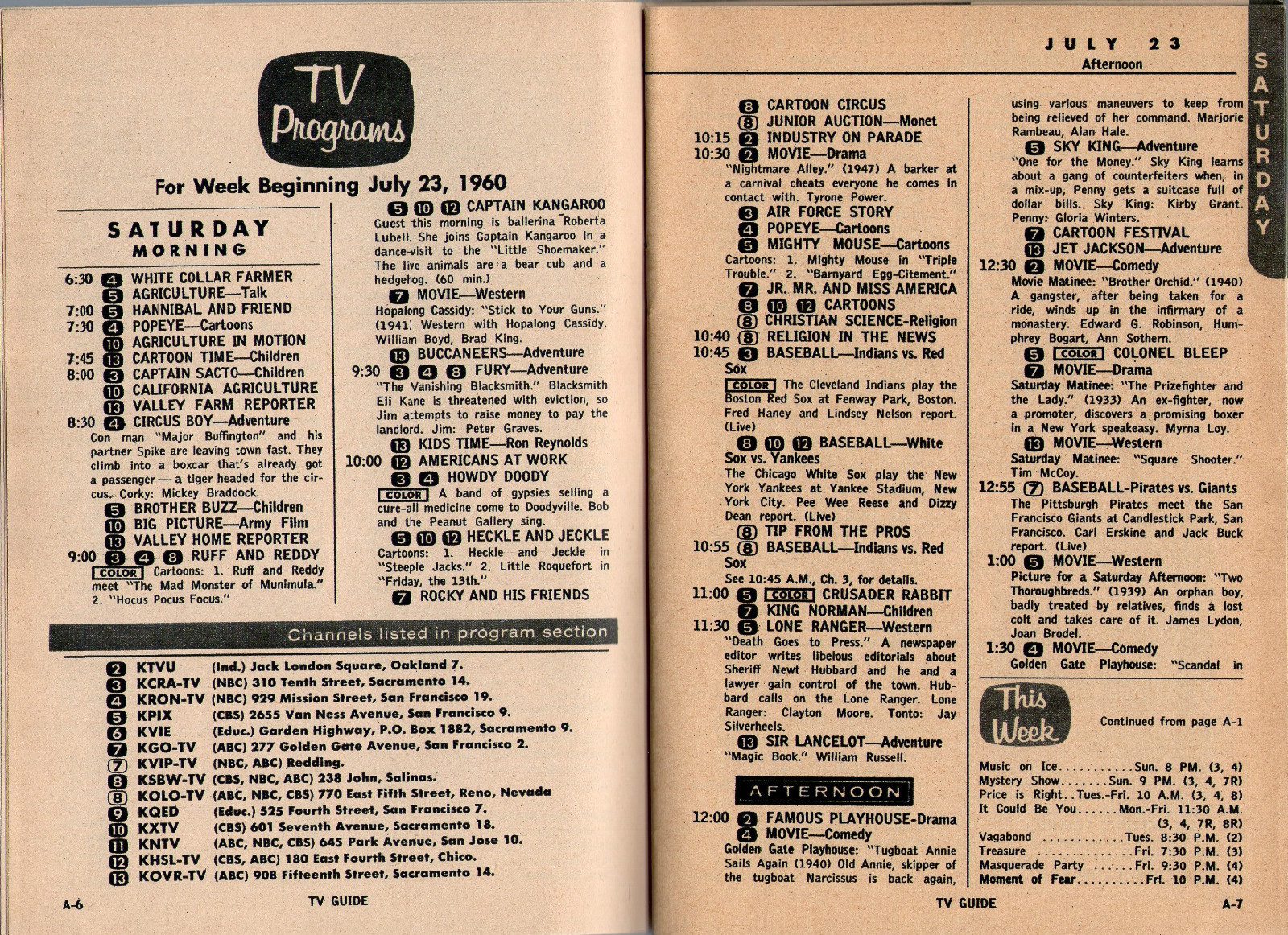 gold country girls: TV Programs for Kids 1960