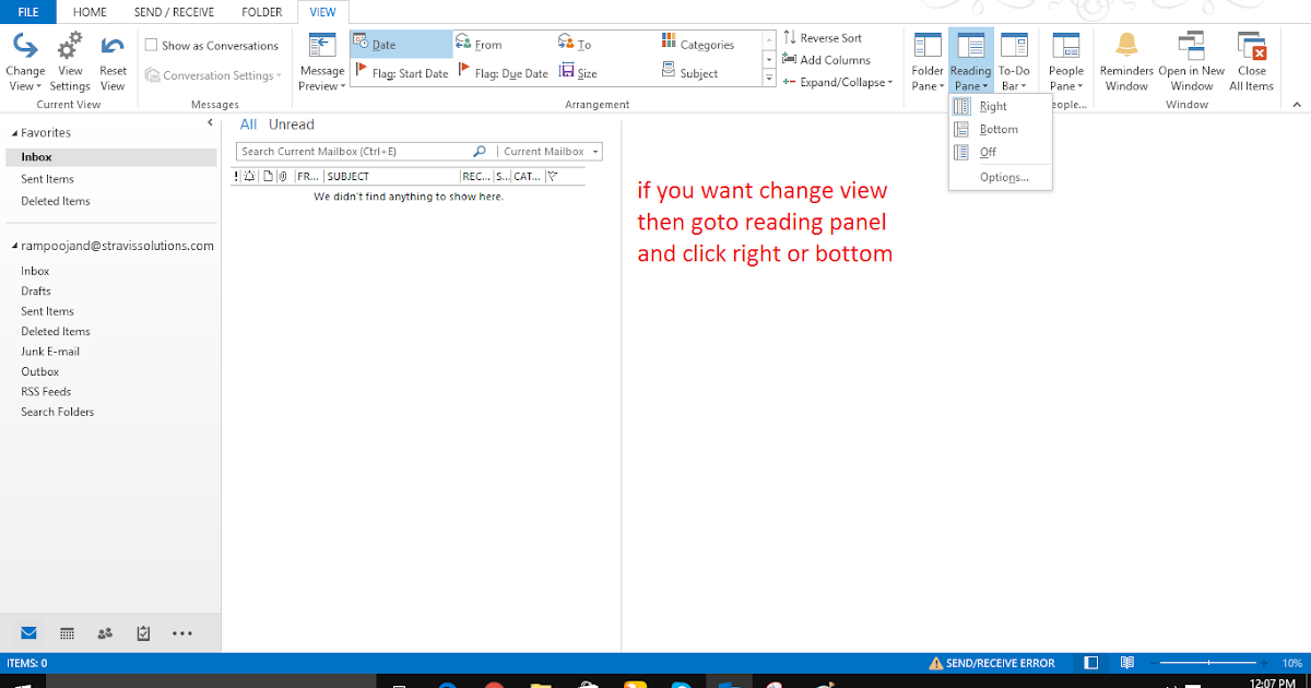 how to change outlook view panel - Factscheck