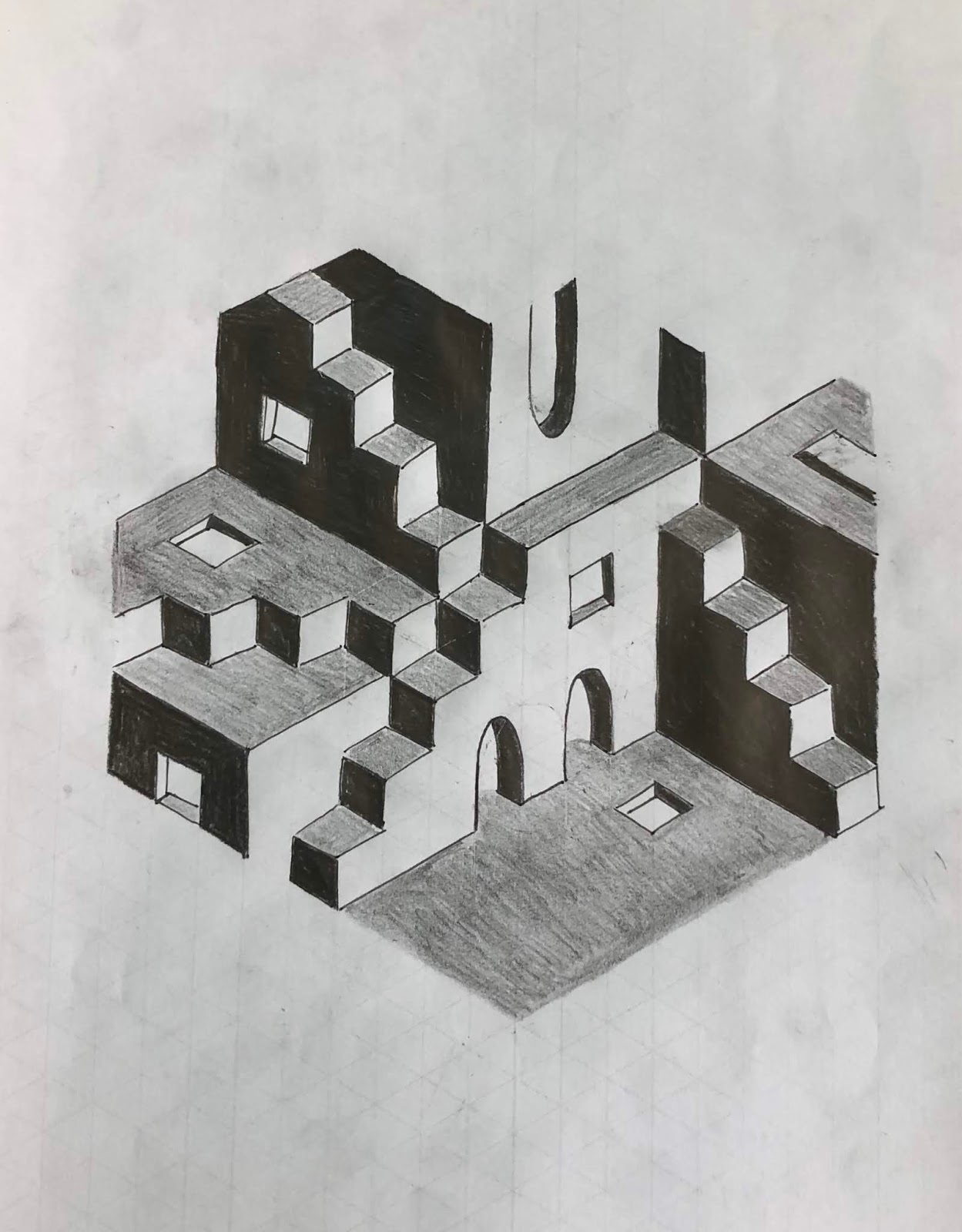 Un paso más en perspectiva isométrica