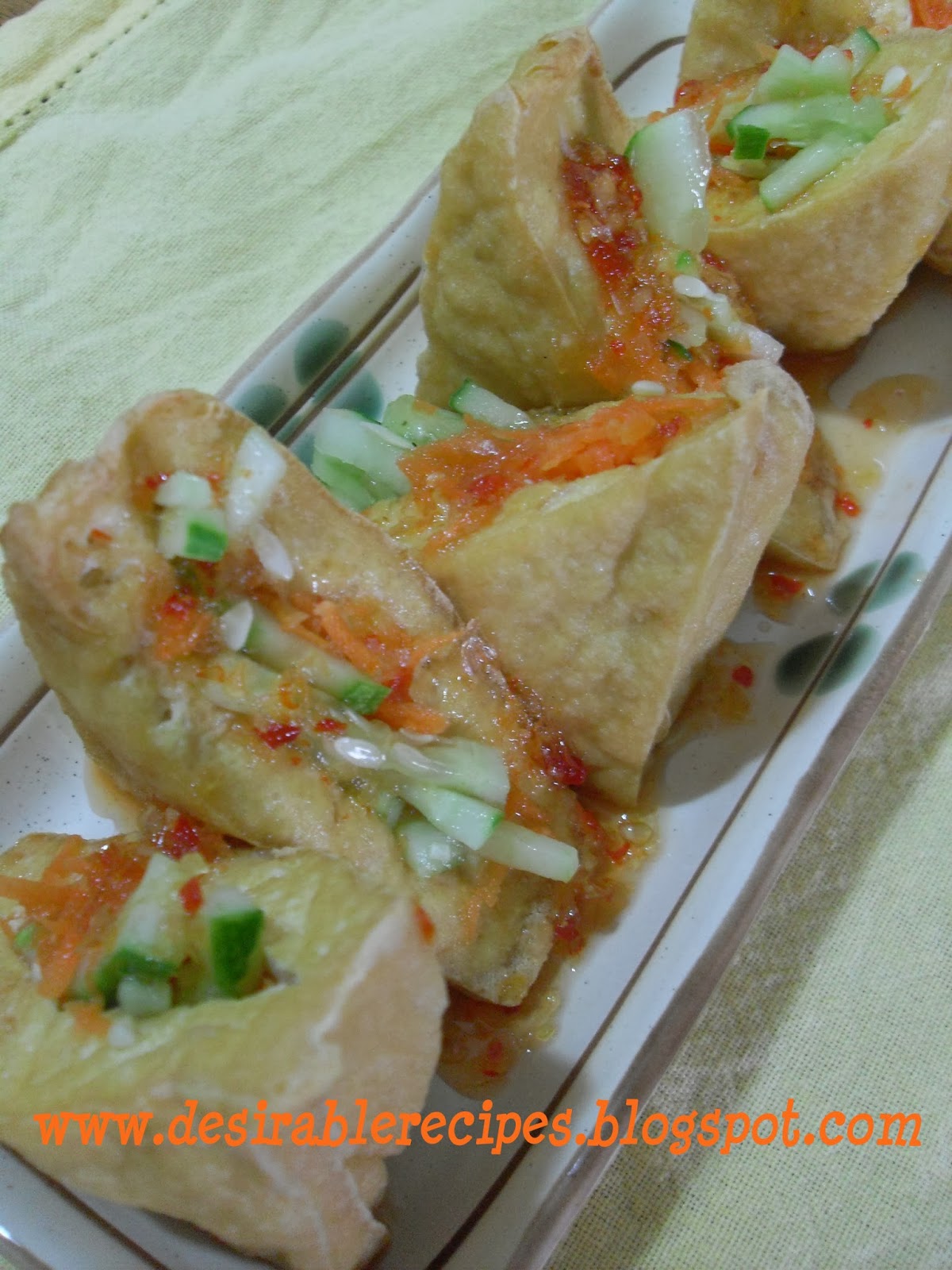 Stuffed Fried Tauhu (Tauhu Sumbat)