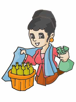 Gambar Kartun Ilustrasi Komik Manga: Mbok Penjual Jamu