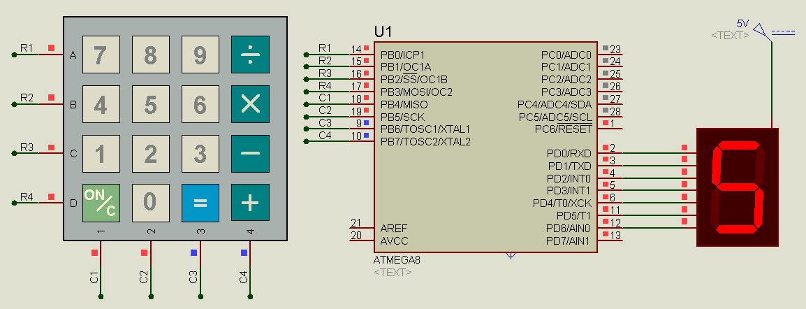 Interfacing Keypad To Avr Microcontroller Atmega 8 Hack Projects