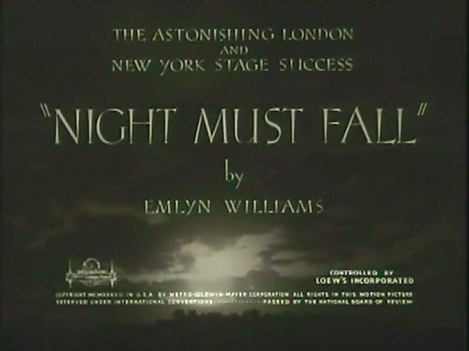 Dave's Classic Films: Night Must Fall (1937)