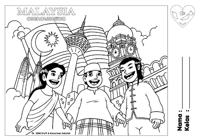 Merdeka Coloring Pages For Kids ~ Parenting Times