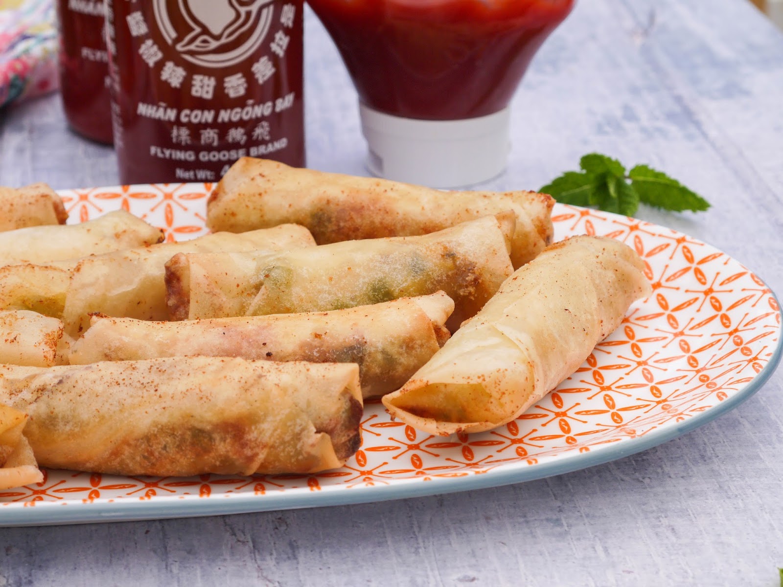 This Muslim Girl Bakes: Leek and Cheddar Spring Rolls.