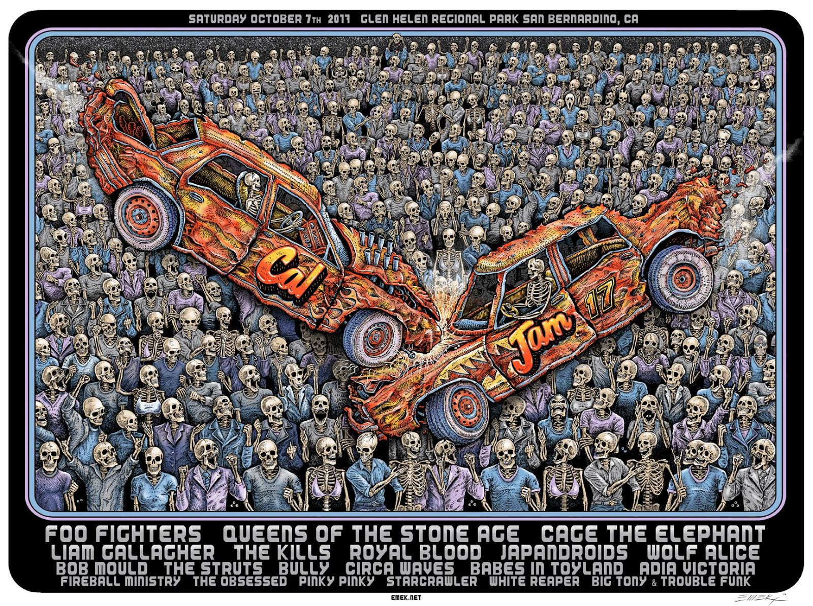 INSIDE THE ROCK POSTER FRAME BLOG: Emek Cal Jam Print Release