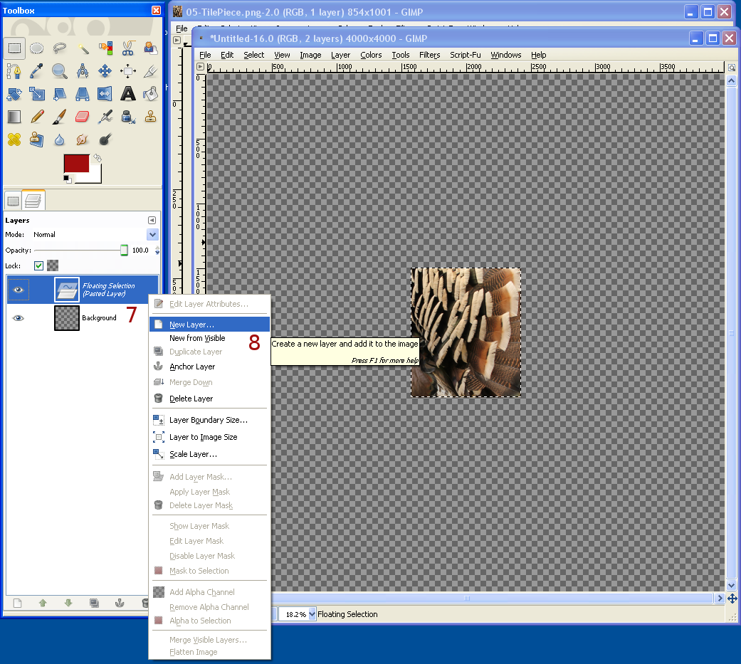 Clown Fish Cafe: GIMP Tutorial: How to Make a Rectangular Pattern