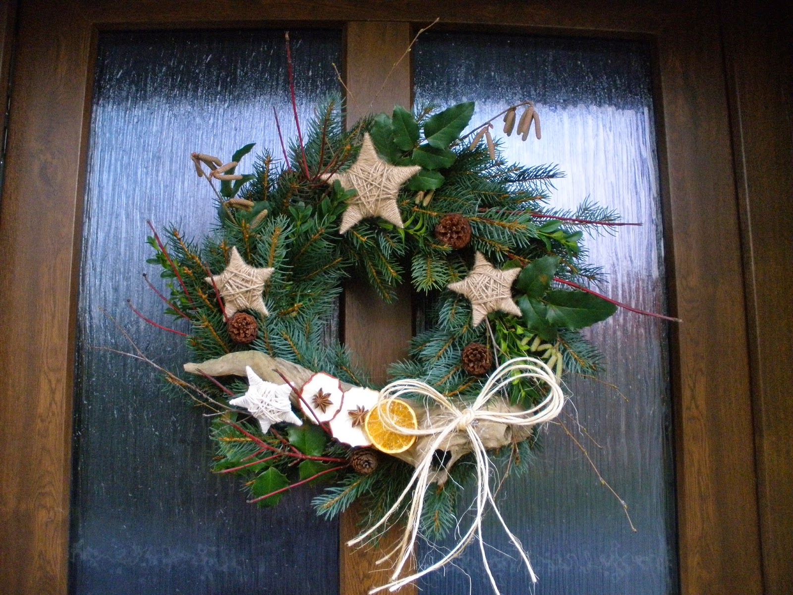 věnec visí - radost z tvoření