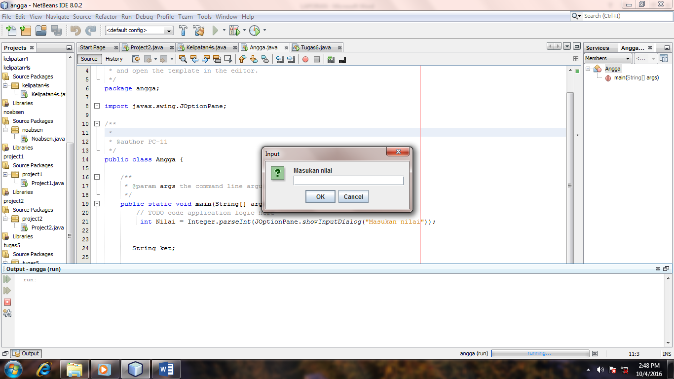 Membuat Program menggunakan java 2 - Mekatronika