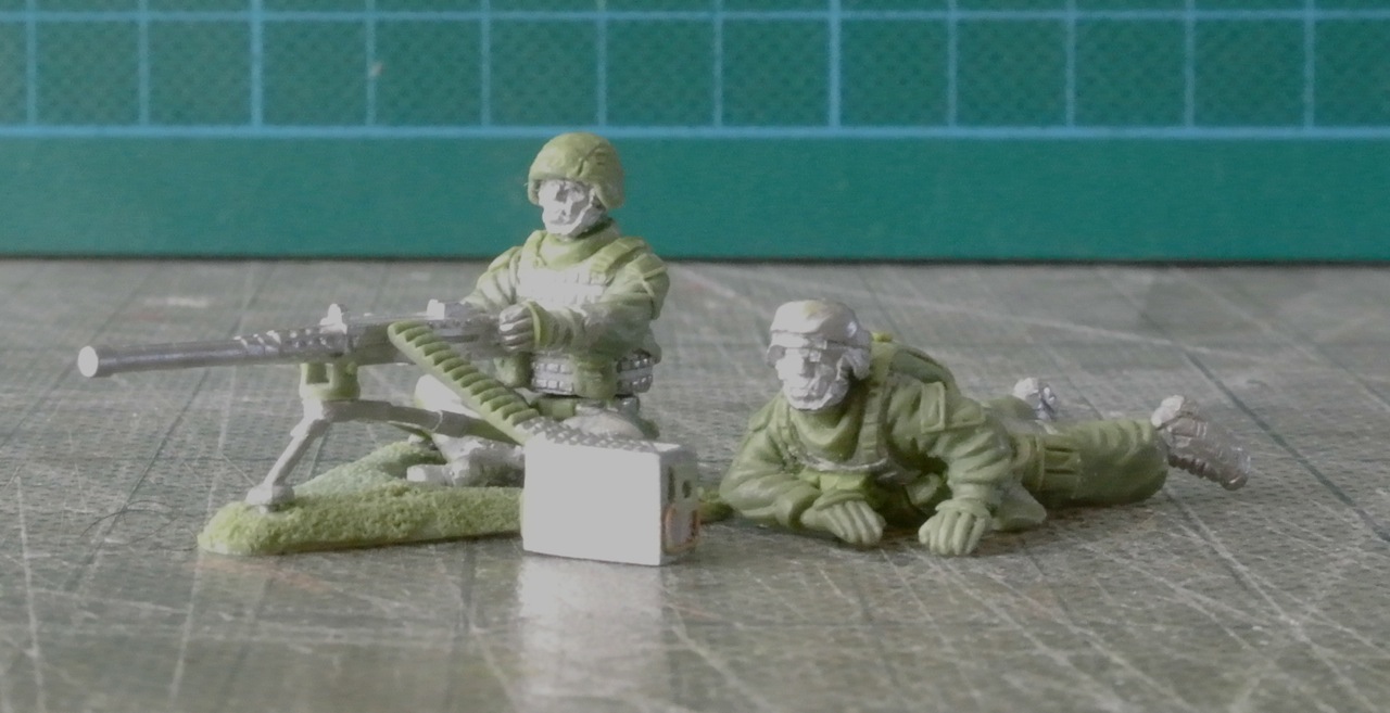 Flying Gorilla: 28mm USMC EOD, .50 cal and Scout Sniper teams.